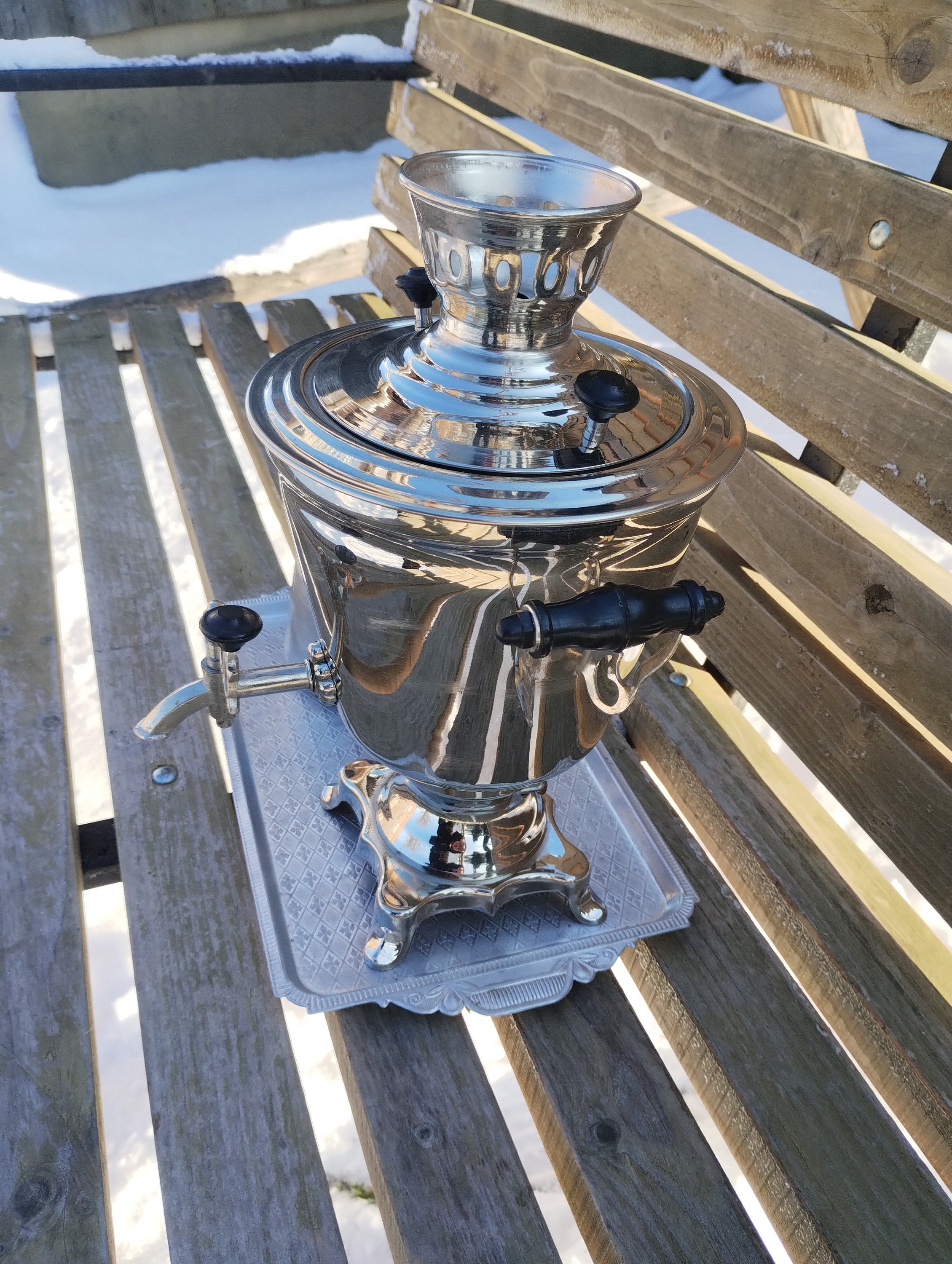 Vintage Russian Samovar. Electric Samovar. Teapot-water. Metal Teapot ...