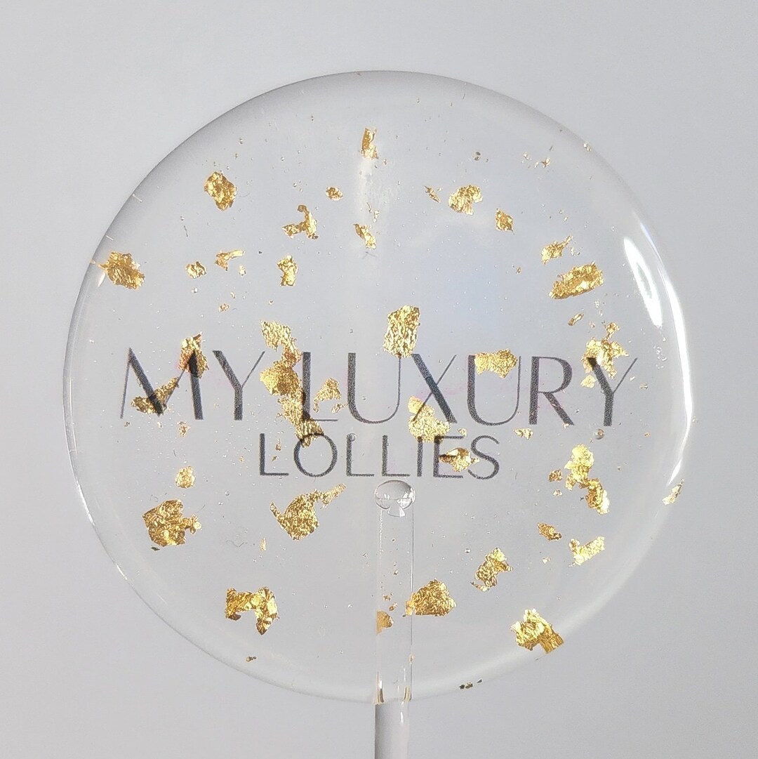 6 Your Logo Lollipops 24k Gold. Brand Edible Souvenirs Lollipop. - Etsy