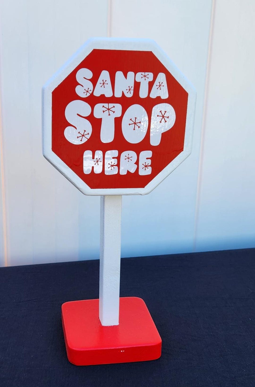 FREE SHIPPING - Christmas Santa Stop Sign - Etsy