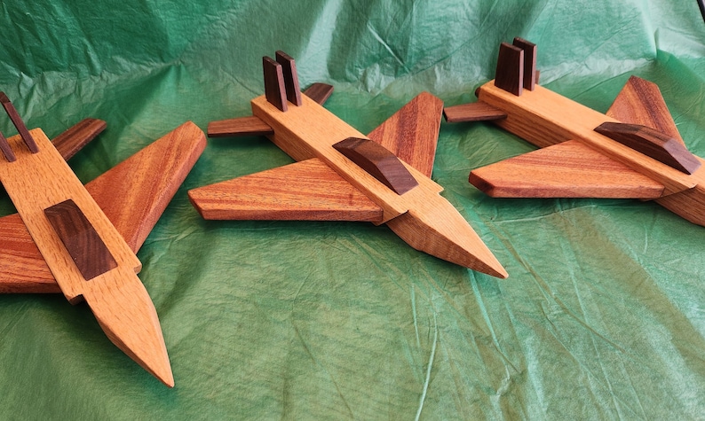 Toy Wooden Airplane Fighter Jet - Etsy