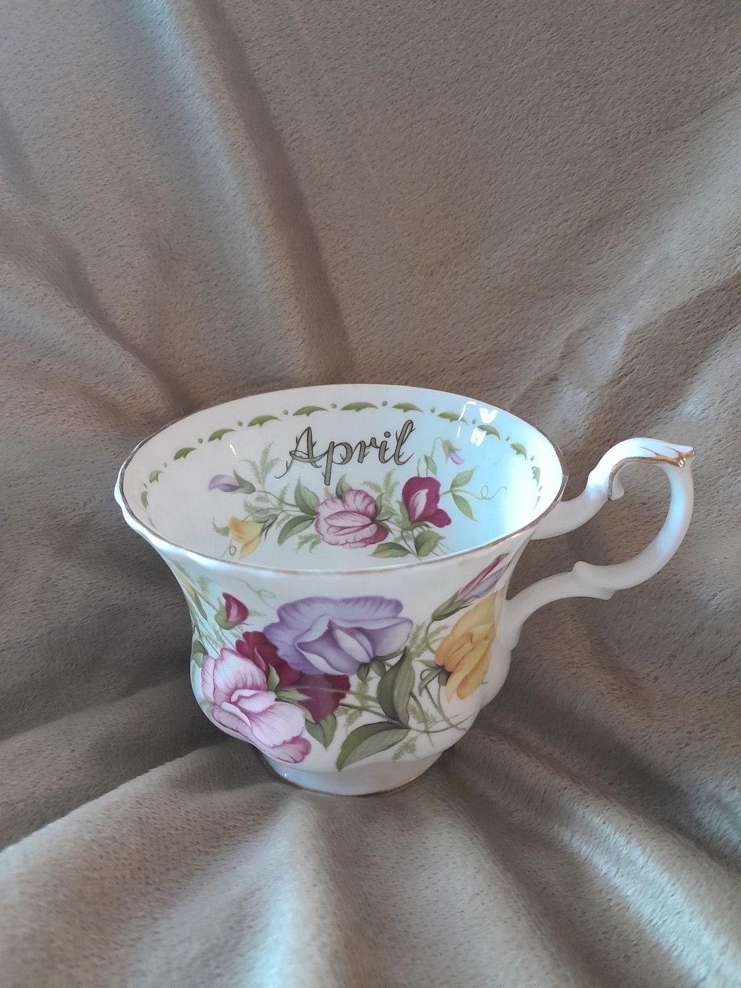 Royal Albert Tea Cup April Sweet Pea Flower of the Month - Etsy