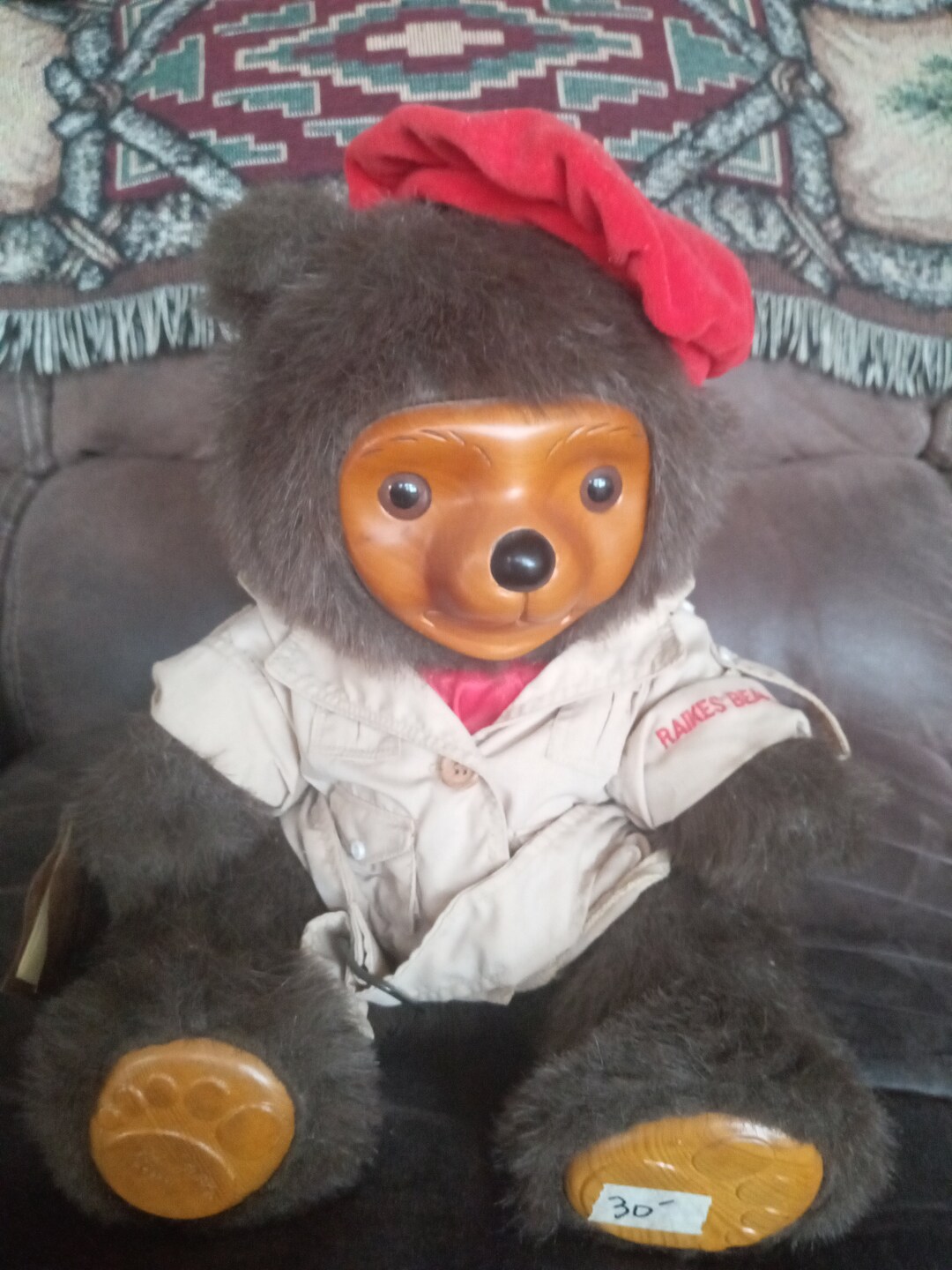 1986 Robert Raikes Original Raikes Bear. Bottom of Right Foot Engraved ...