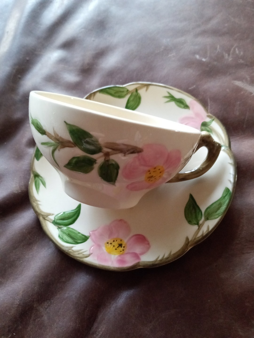 Very Rare Find Franciscan Desert Rose Tea Cup and Saucer Stamped 1949 ...