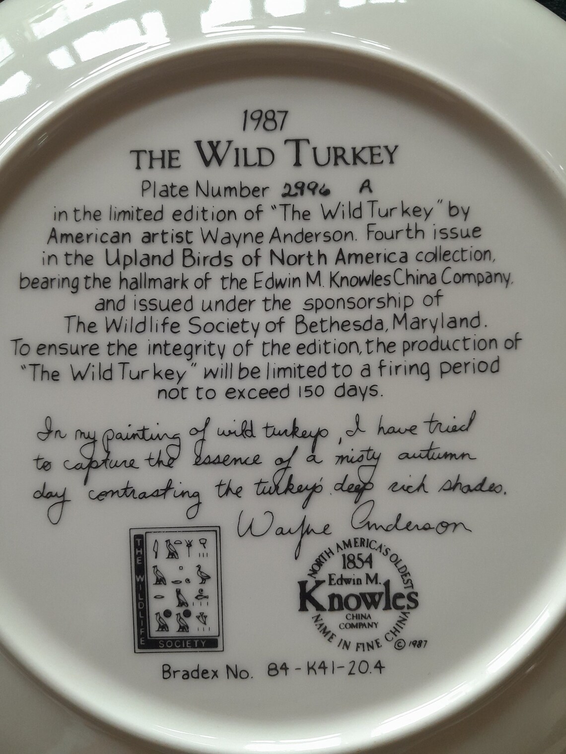 Wild Turkey Collector Plate - Etsy