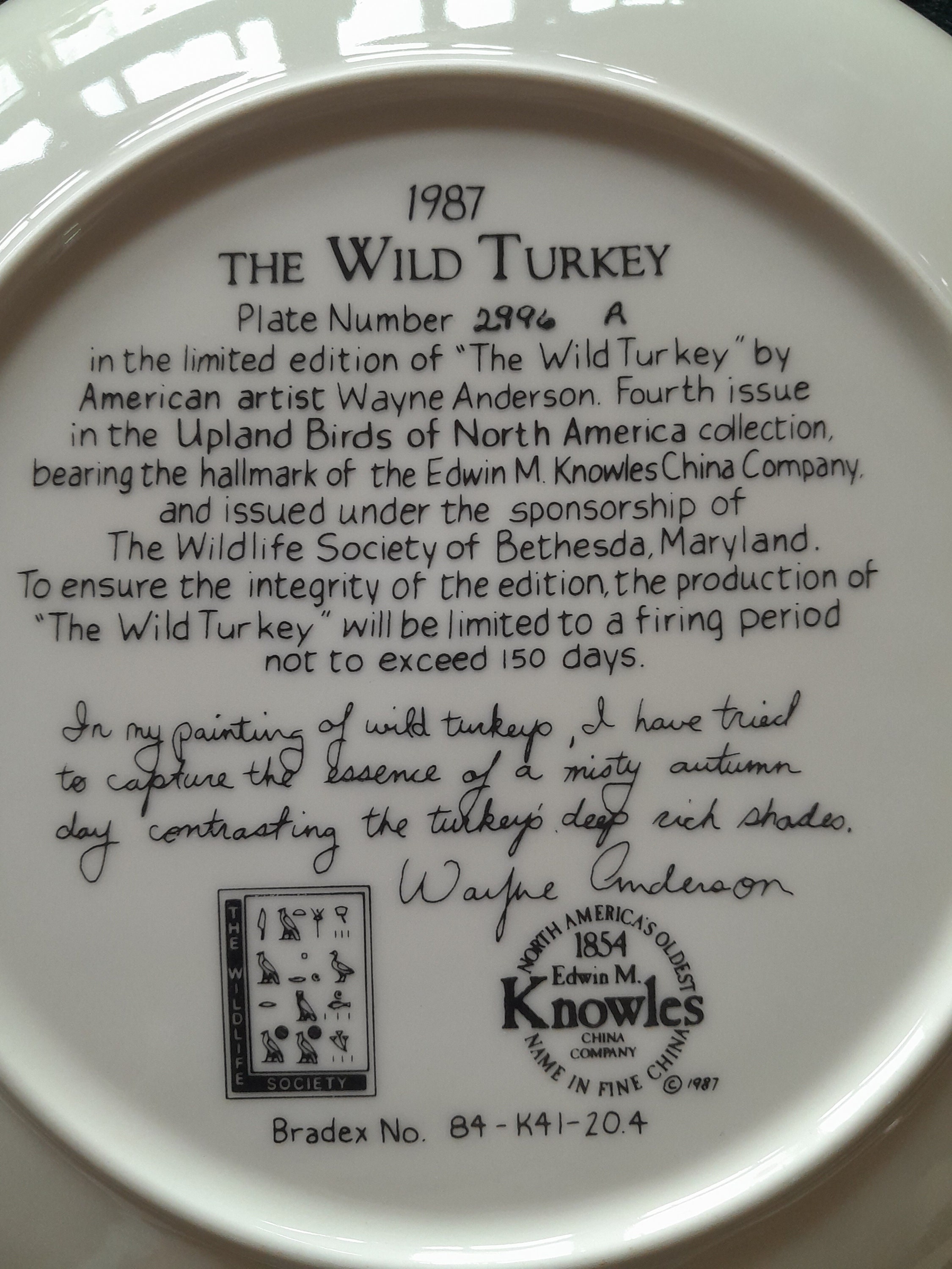 Wild Turkey Collector Plate - Etsy