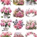 Rose Flower Sticker 12 Pcs - Etsy