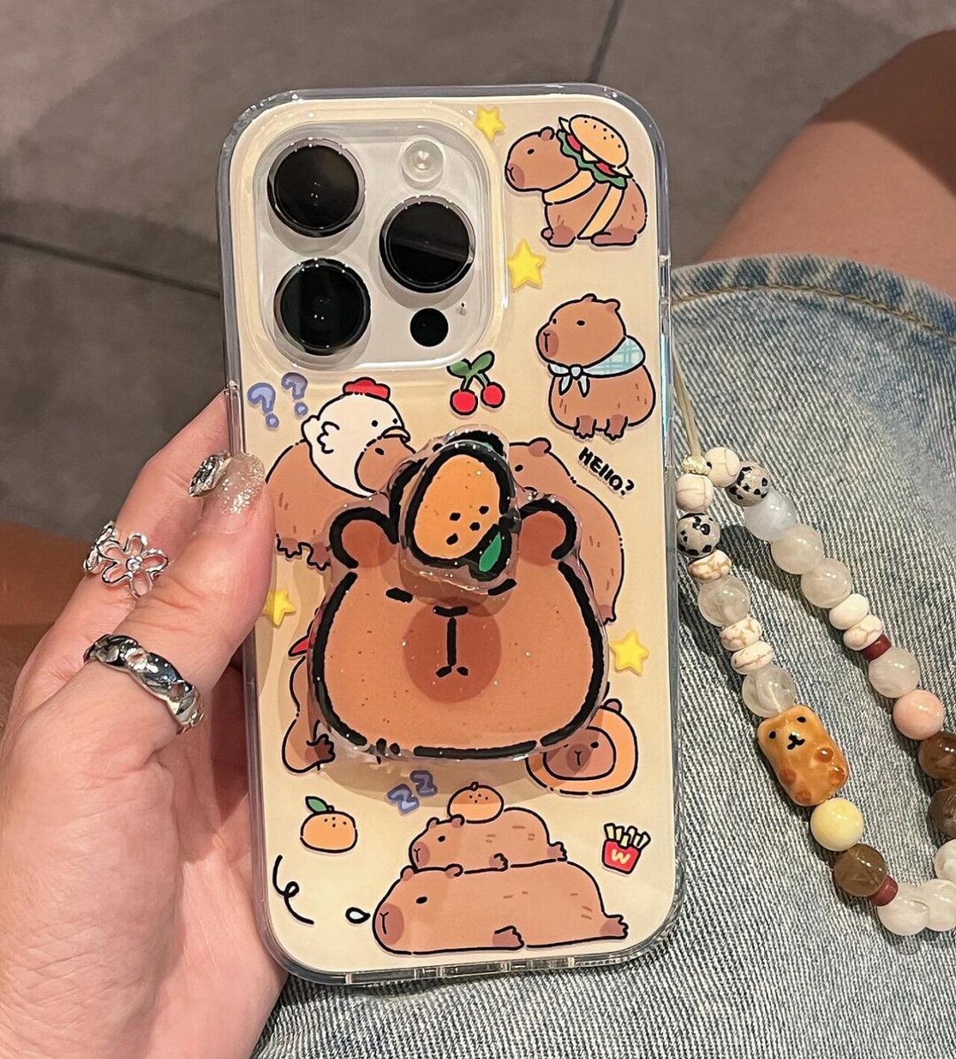 Pre-order Capibara iPhone Case Korean Style Kawaii Phone Case Phone ...