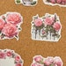 Rose Flower Sticker 12 Pcs - Etsy
