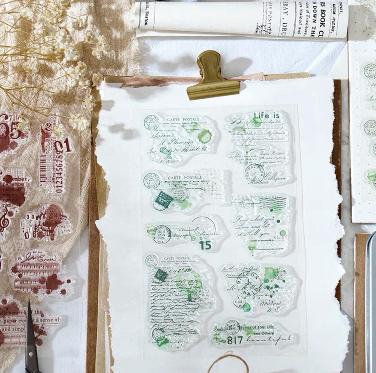Story of Letterhead Silicone Stamp Scrapbook Journal - Etsy