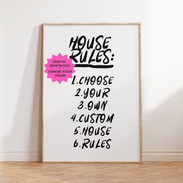 Bar Rules Sign - Etsy