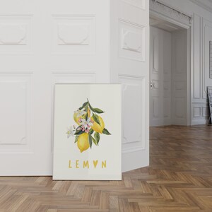 Trendy Lemon Summer Print, Fruit Kitchen Poster, Yellow Watercolor ...