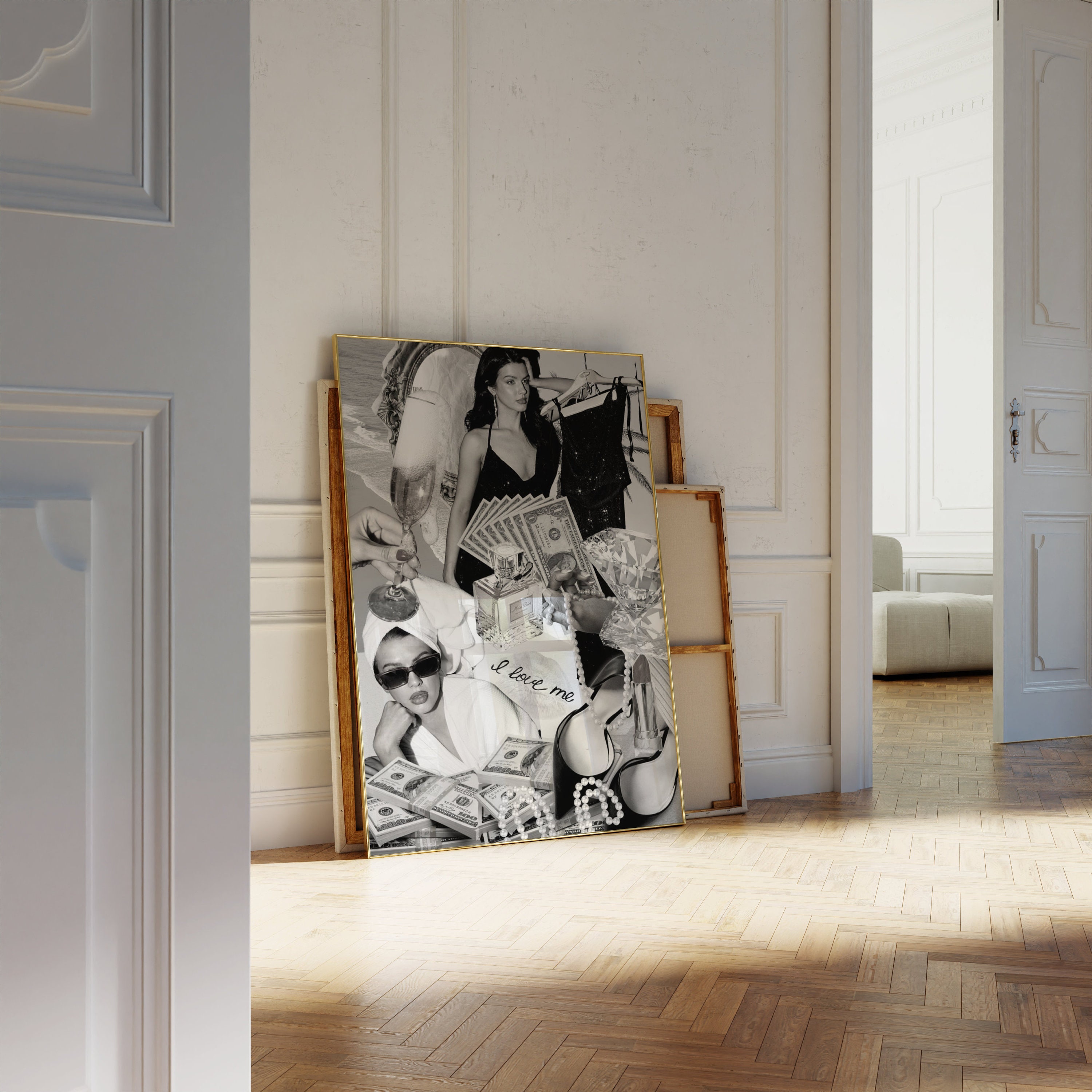 Vision Board Wall Art, Trendy Glam Girl Cut Together Print, Girly ...