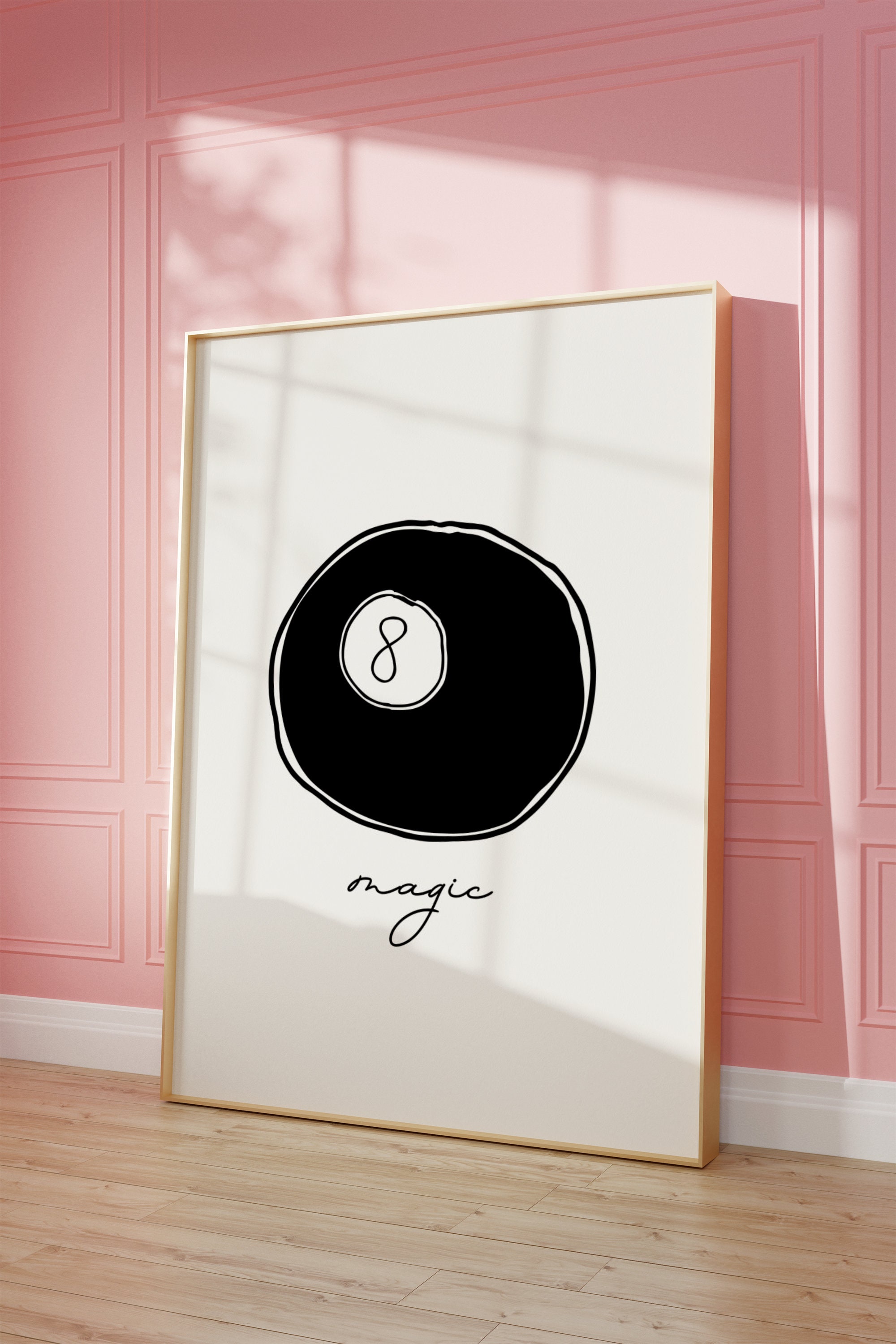 Trendy Eight Ball Print Magic Vintage Pool 8 Ball Aesthetic Poster ...