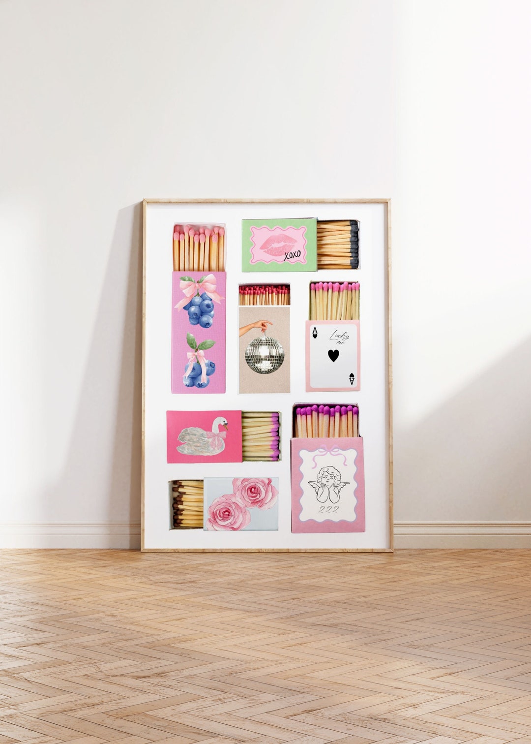 Matchbox Coquette Vintage Print Aesthetic Matches Poster Trendy Retro ...