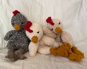 Custom Crocheted Chicken Lovey | Crochet Chick | Chicken Snuggler ...