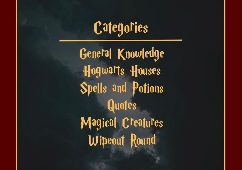 The Ultimate Potterworld Quiz - Etsy