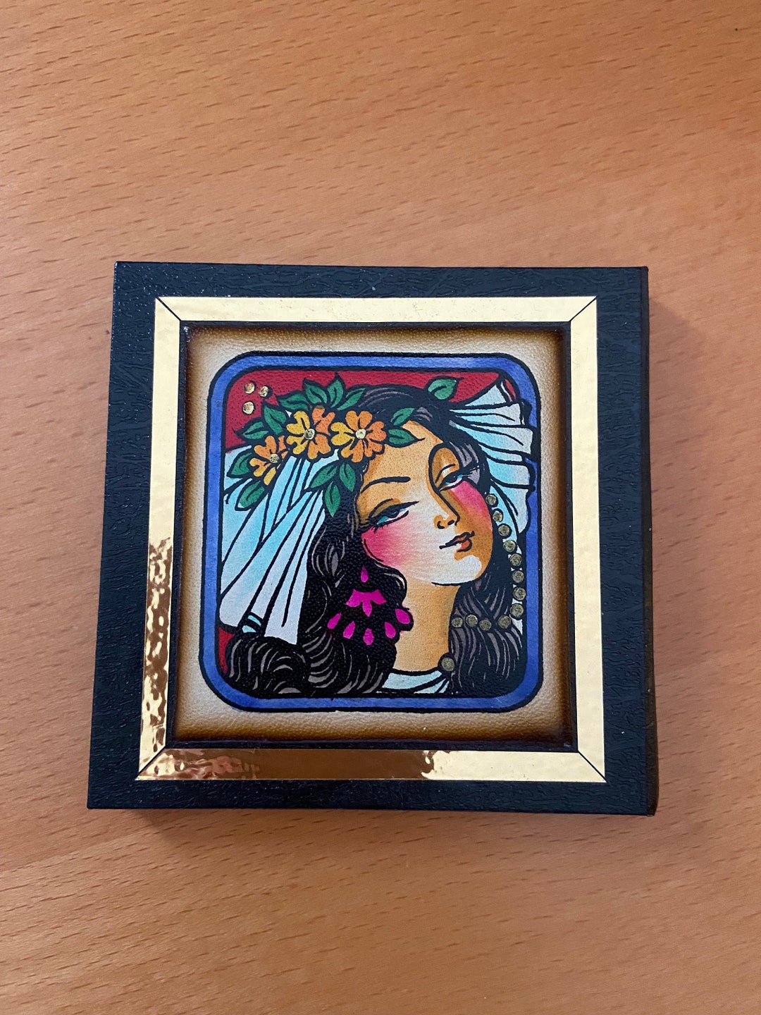 Vintage Persian Woman Face Compact Mirror - Etsy