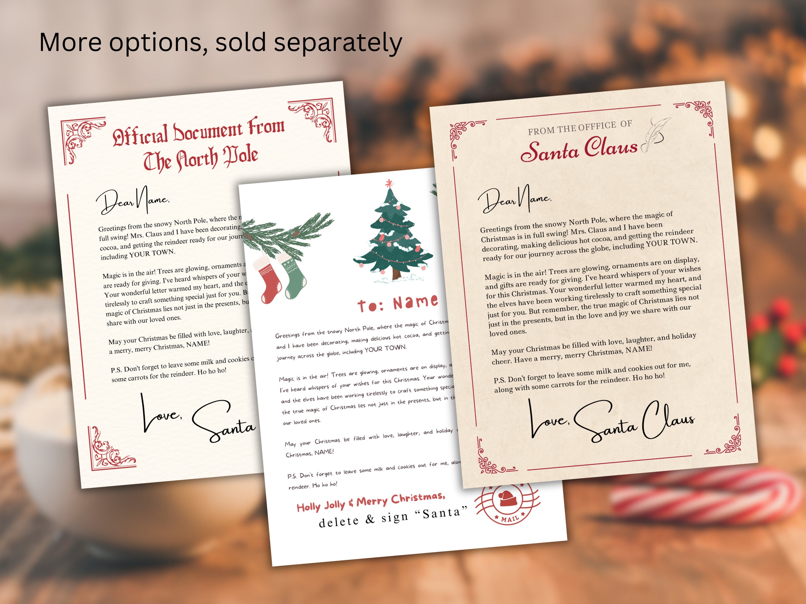 Letter From Santa, Simple Cute Letter From Santa Claus, North Pole ...