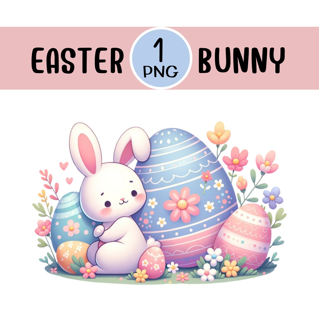 Bunny Easter Clipart Cute Rabbit Easter Egg | PNG, High-resolution ...