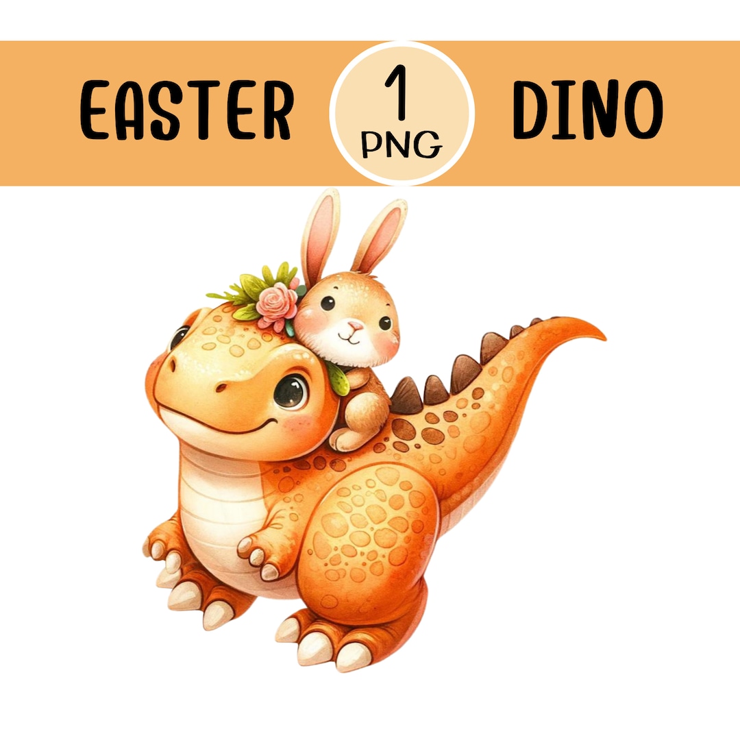 Easter Dinosaur Watercolor Clipart | Easter Decor | Dino Easter Egg ...
