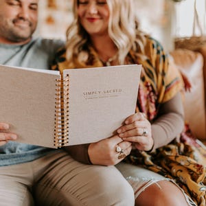 Linen Spiritual Journal | Gold Foil Keepsake | LDS Gifts - Etsy