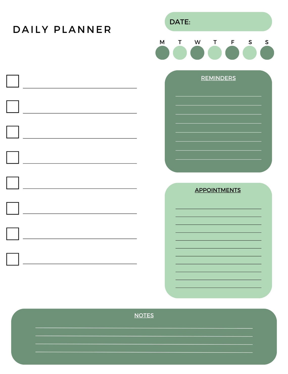 Daily Planner - Etsy