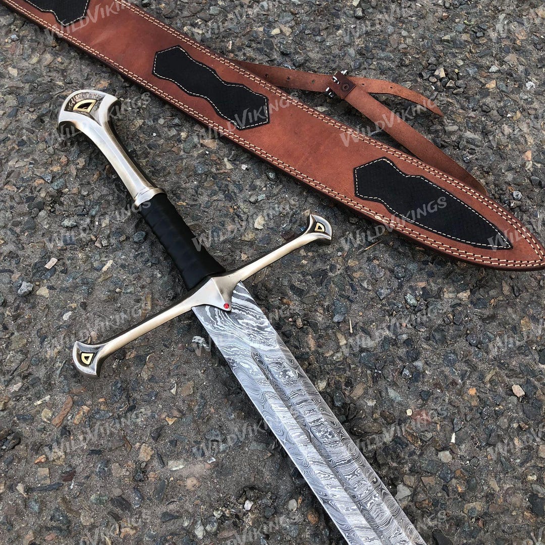 ANDURIL Sword of Strider, Damascus Sword, LOTR Sword, Lord of the Rings ...