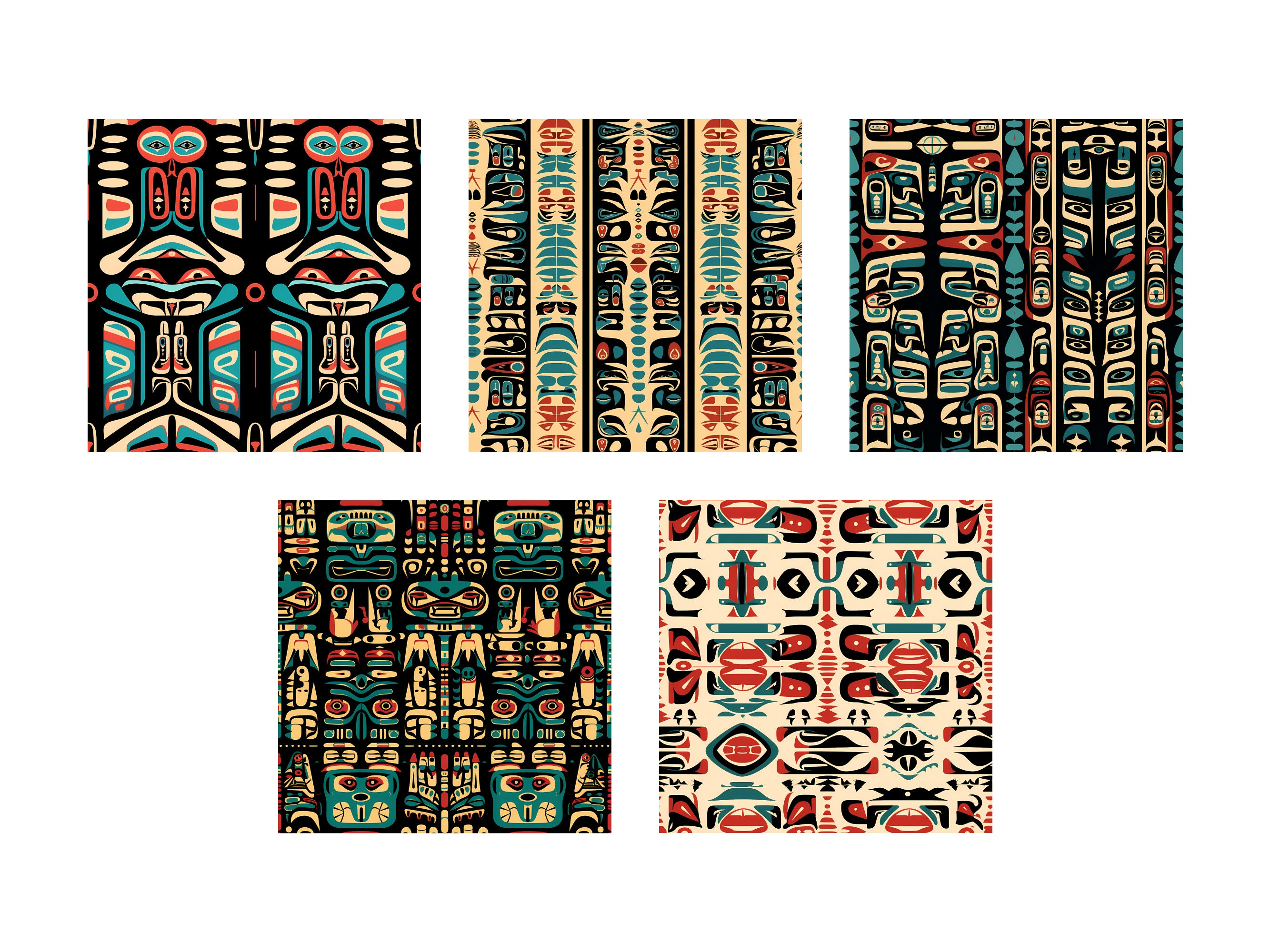 Native American Inspired Clip Art Set of 20 Jpgs Pacific Northwest ...