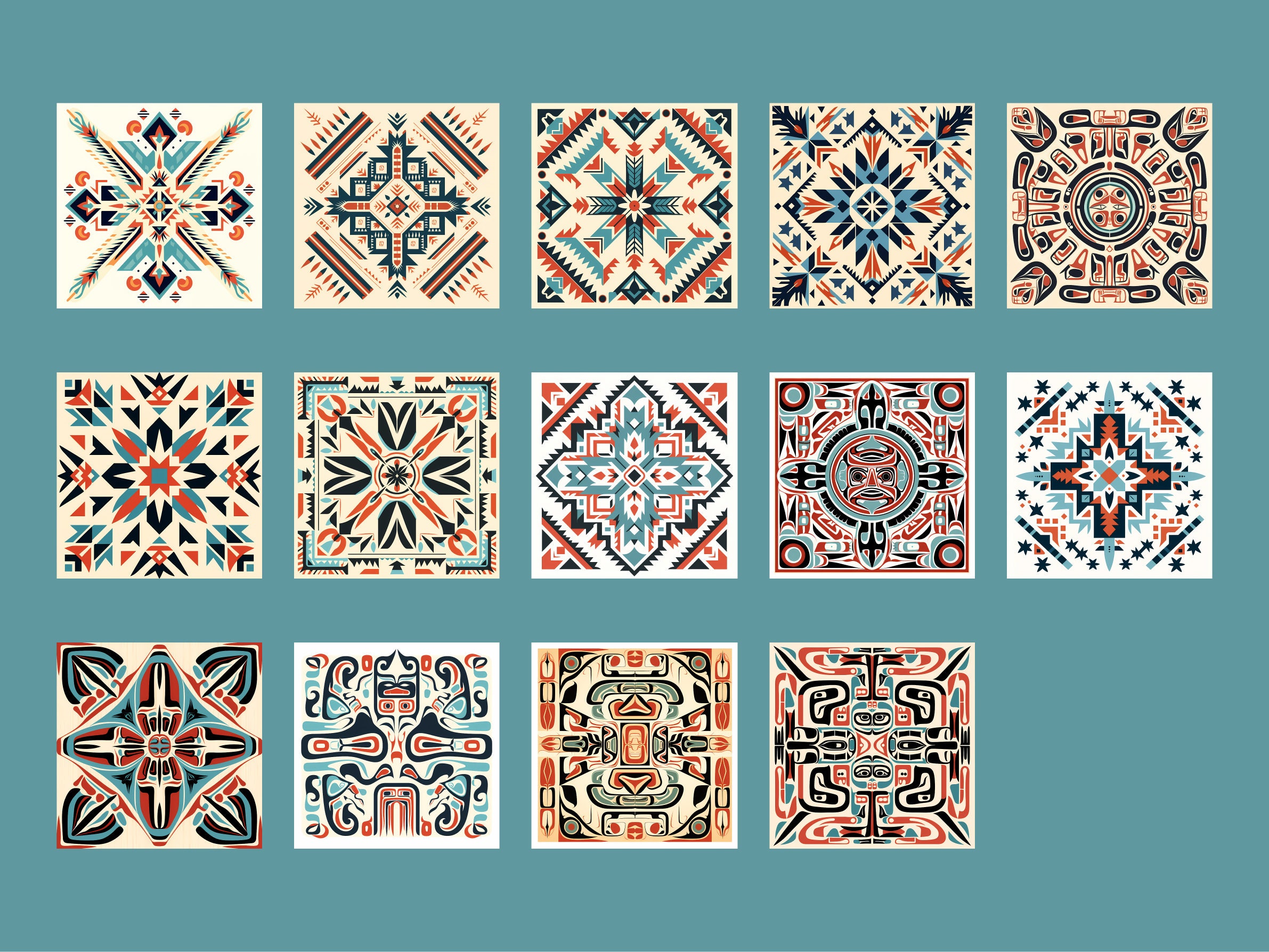 Native American Inspired Clip Art, Set of 30 Pngs, Instant Digital ...