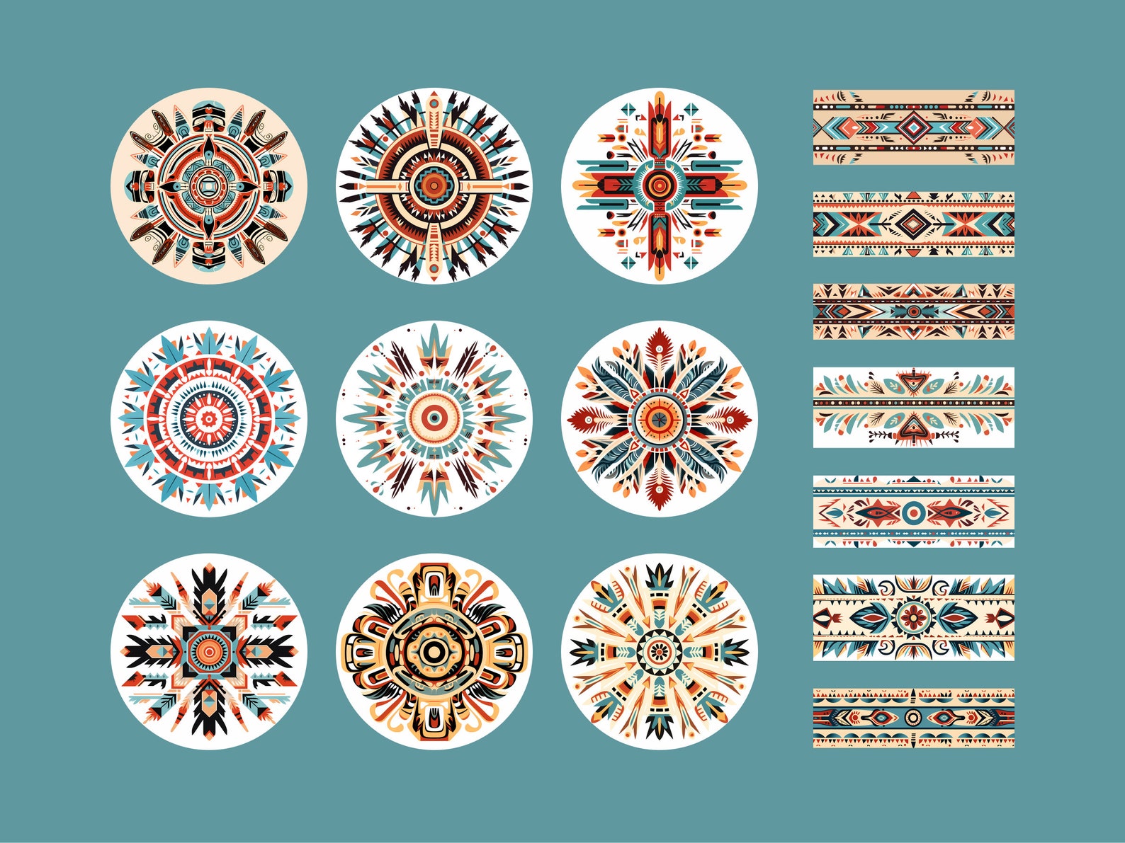 Native American Inspired Clip Art, Set of 30 Pngs, Instant Digital ...