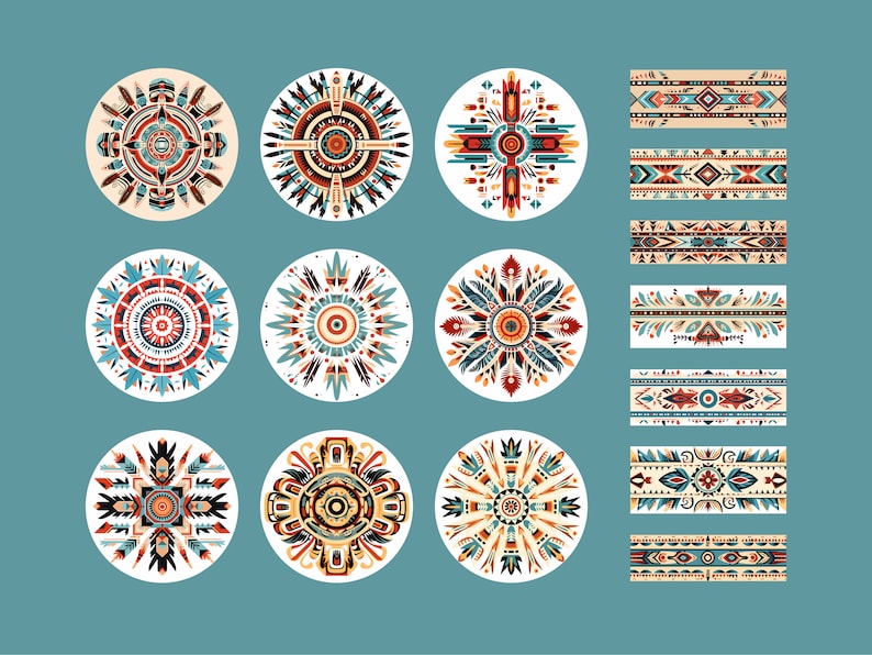 Native American Inspired Clip Art, Set of 30 Pngs, Instant Digital ...