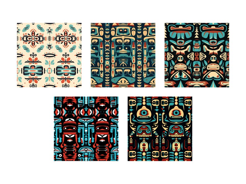 Native American Inspired Clip Art Set of 20 Jpgs Pacific - Etsy