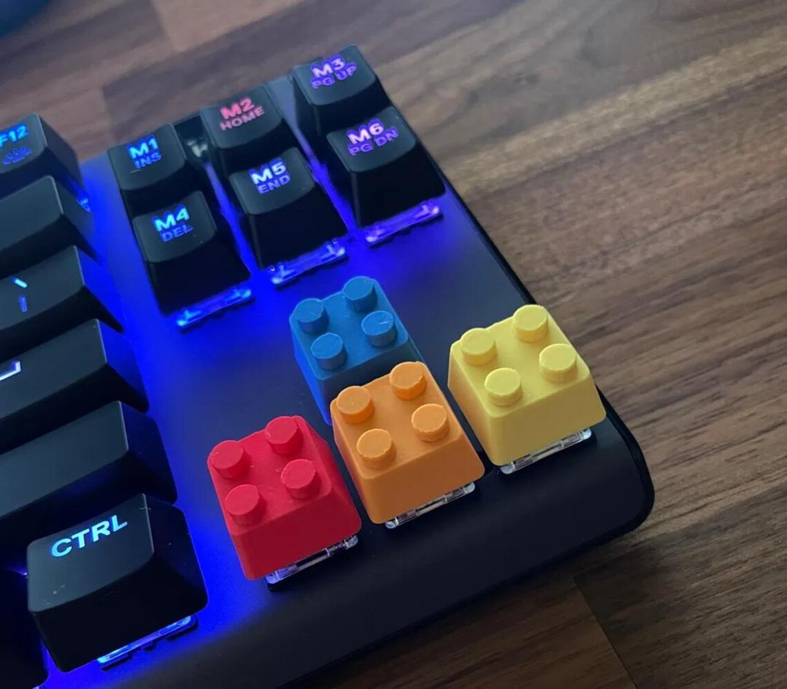 Custom Toy Brick 4 Piece Keycap Set – Fun & Colorful Mechanical ...