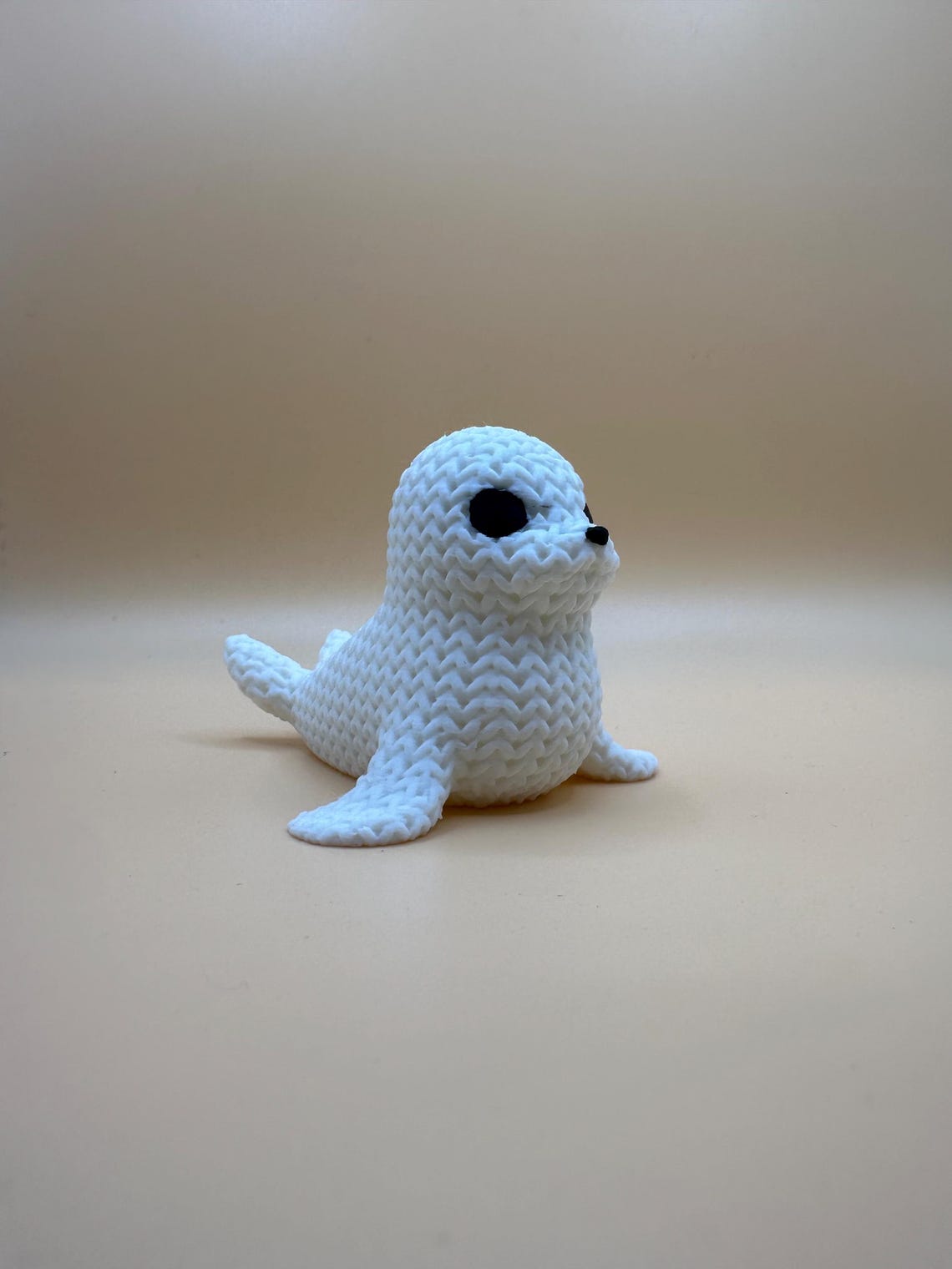 3D Printed Knitted Harp Seal – Cute Arctic Animal, Handmade Look, Cozy ...