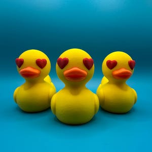 Cute Duck With Heart Eyes 3D Printed, Great for Valentines Day ...