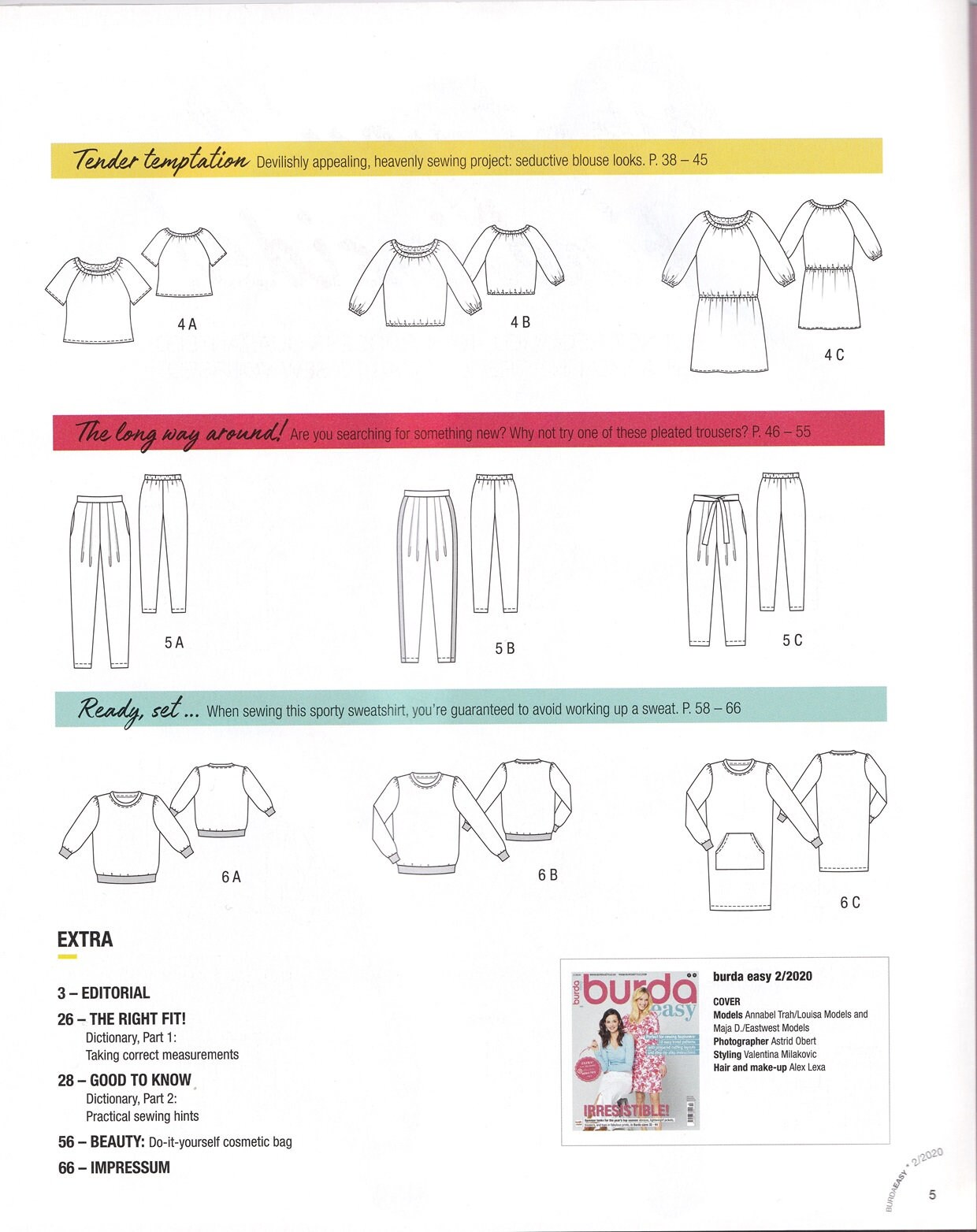 Burda Easy 2/2020 Magazine With Patterns English Language - Etsy