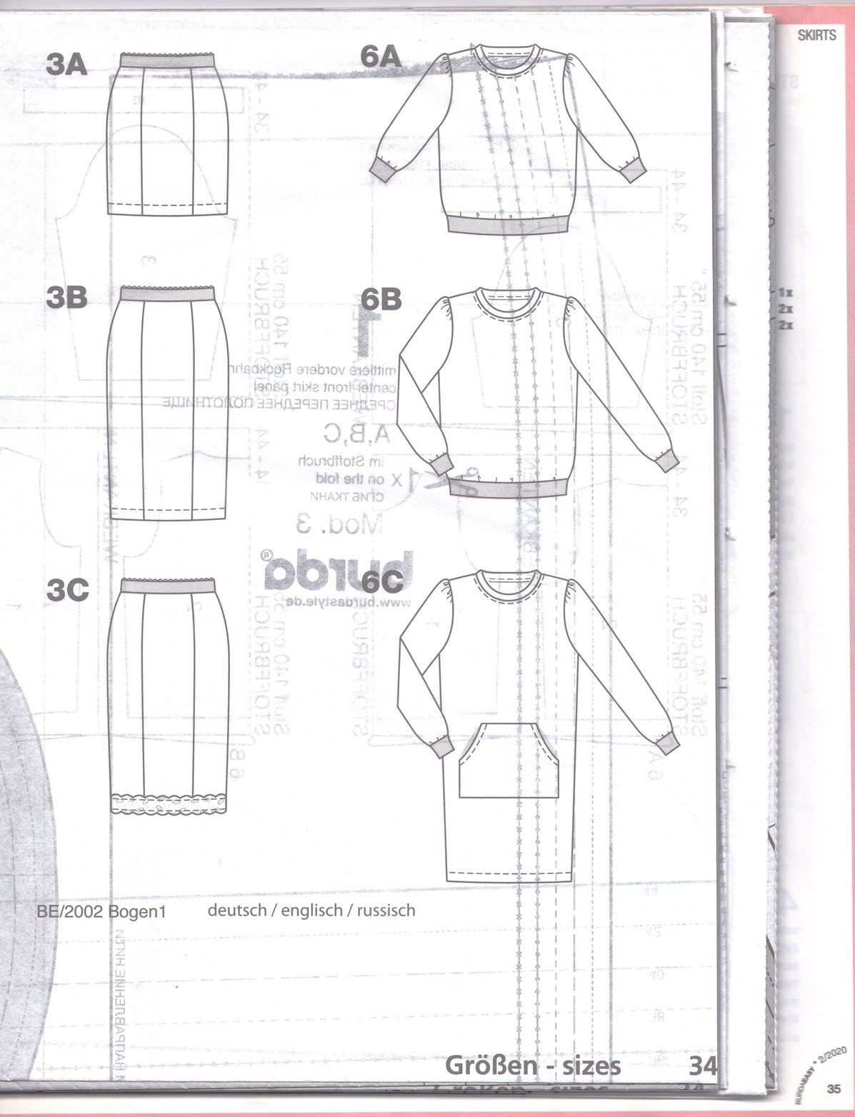 Burda Easy 2/2020 Magazine With Patterns English Language - Etsy