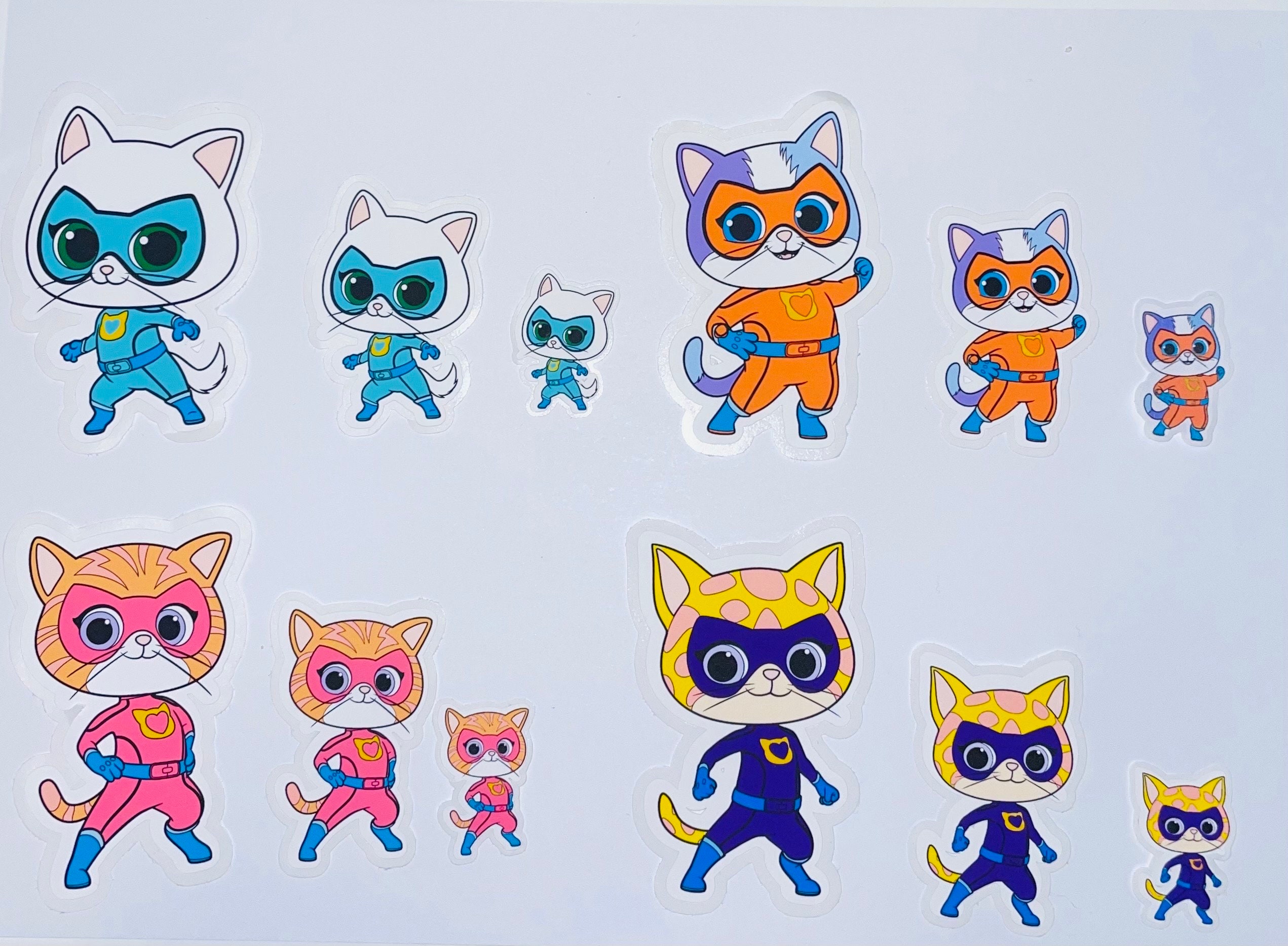 Superkitties Vinyl Stickers Bundle 12 Stickies in 3 Sizes - Etsy