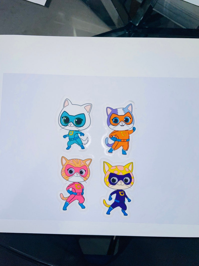 Superkitties Vinyl Stickers Bundle 12 Stickies in 3 Sizes - Etsy