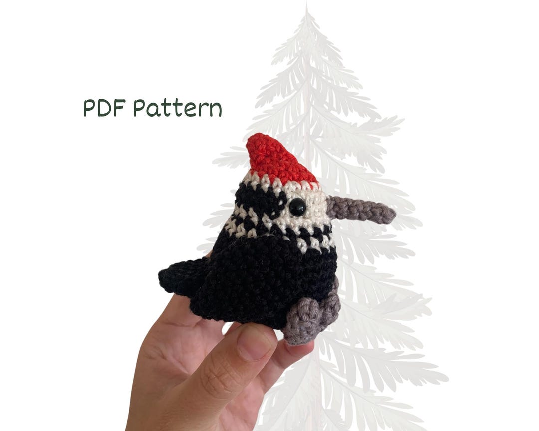 Pileated Woodpecker Crochet Pattern. Amigurumi Crochet Easy Pattern ...