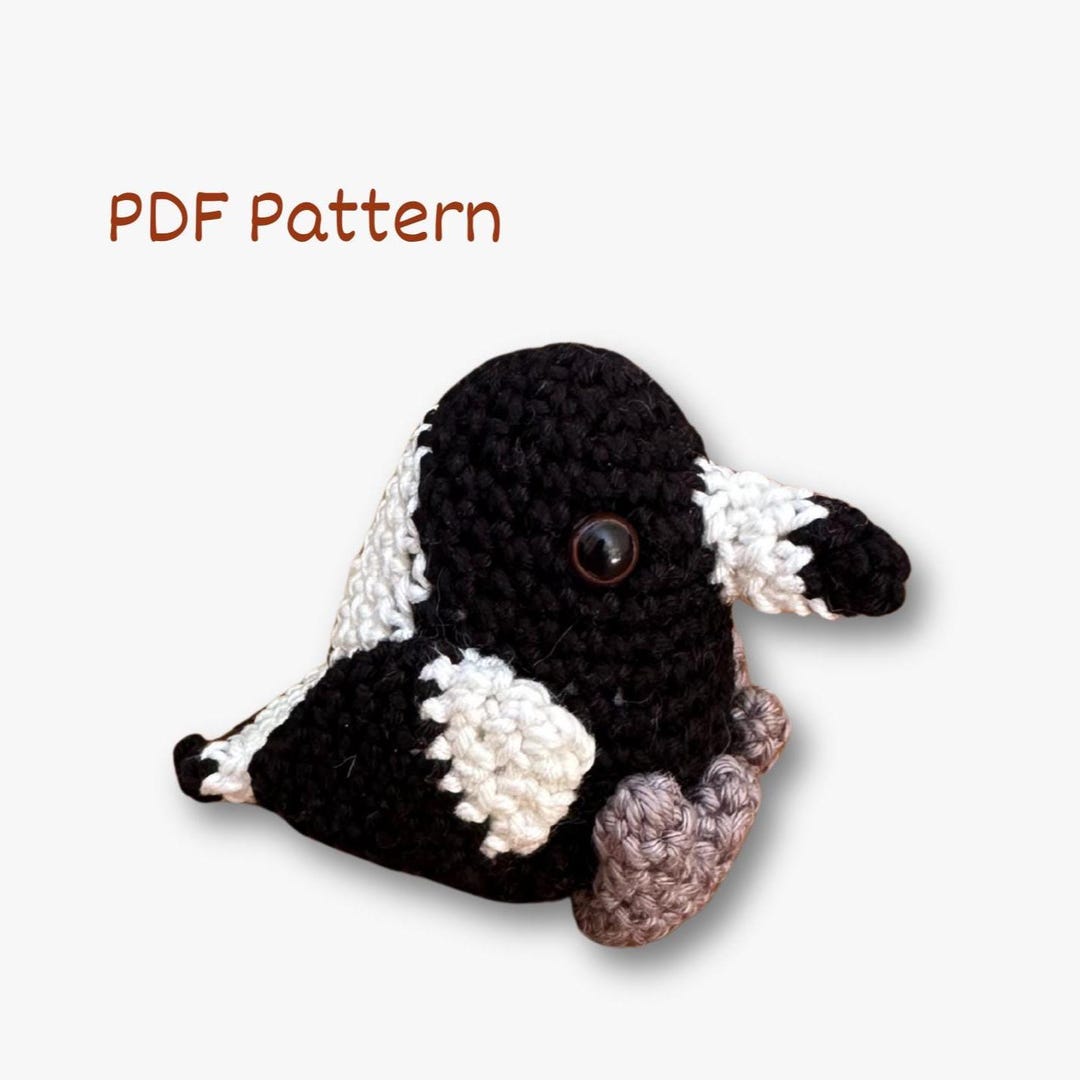 Australian Magpie Crochet Pattern. Amigurumi Crochet Easy Pattern ...