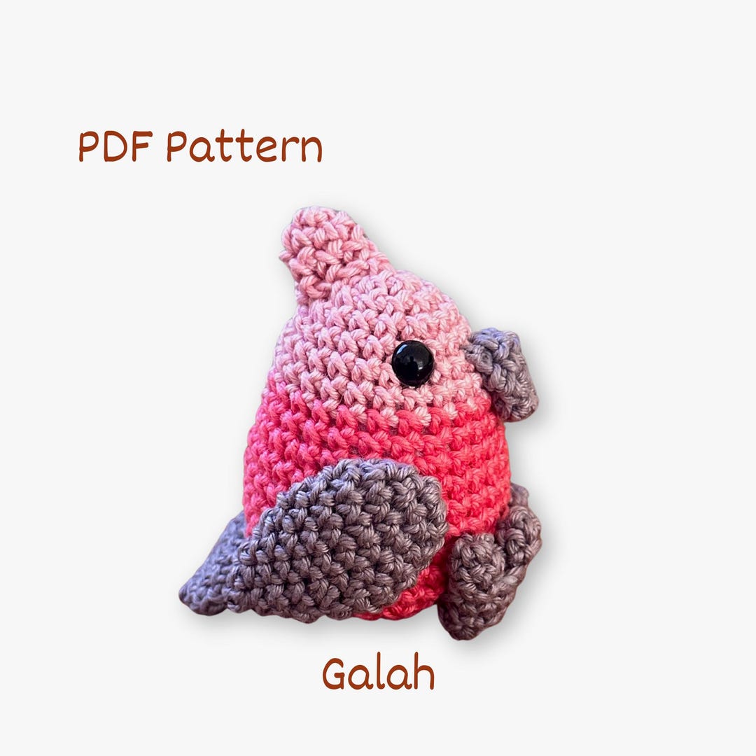 Galah Crochet Pattern: Amigurumi Cockatoo, Australia Bird Plushie (PDF ...