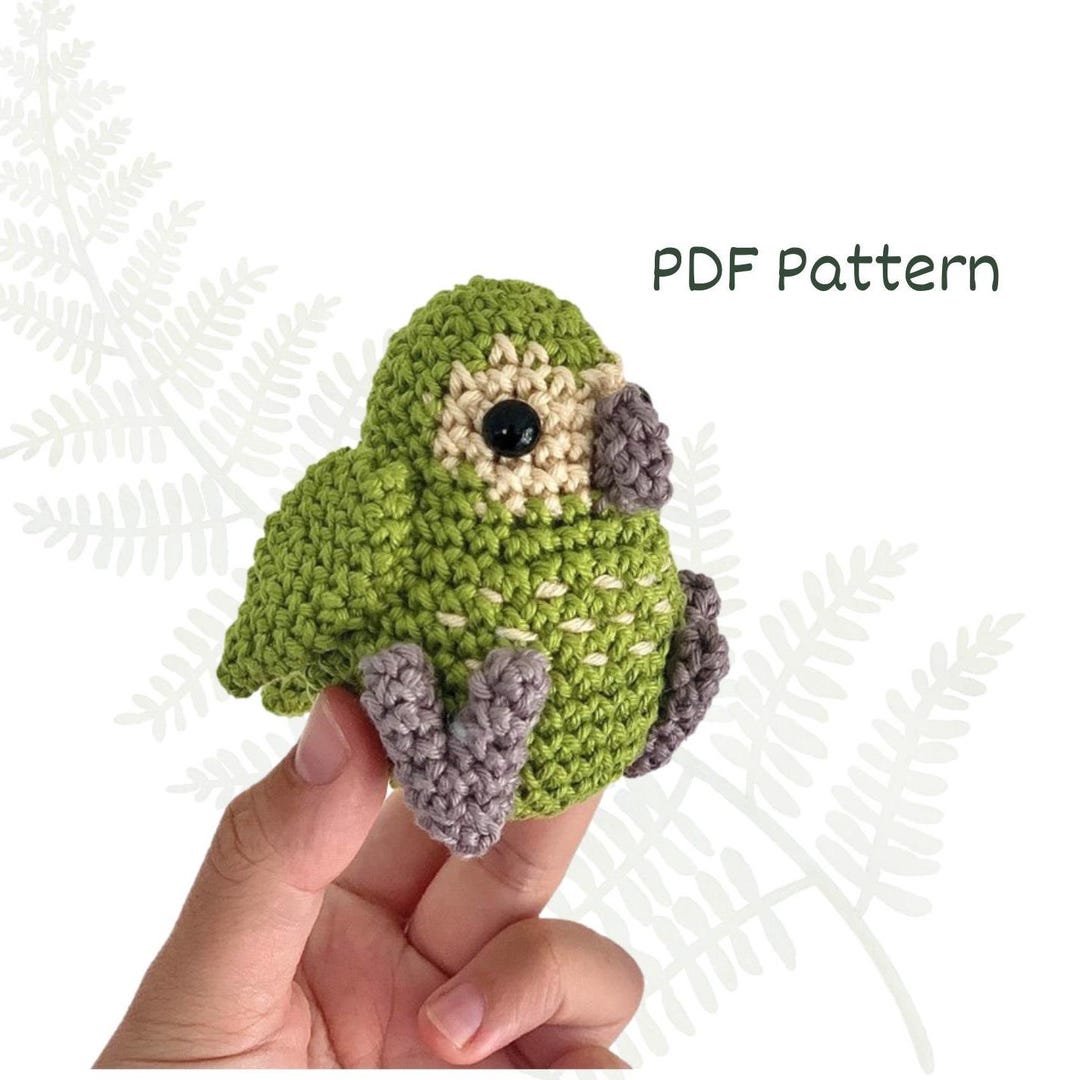 NZ Kākāpō Crochet Pattern: Amigurumi Parrot Plushie (PDF Pattern) - Etsy