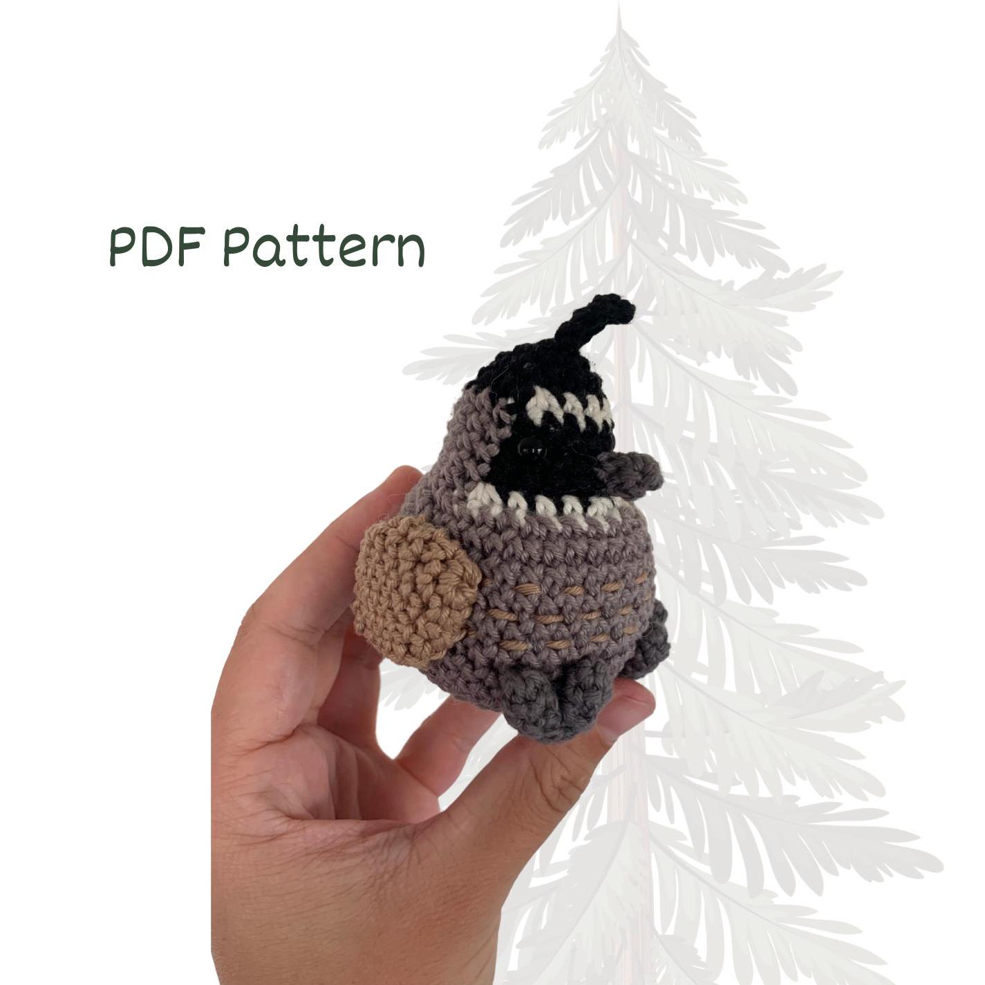 California Quail Bird Crochet Pattern. Amigurumi Crochet Easy Pattern ...