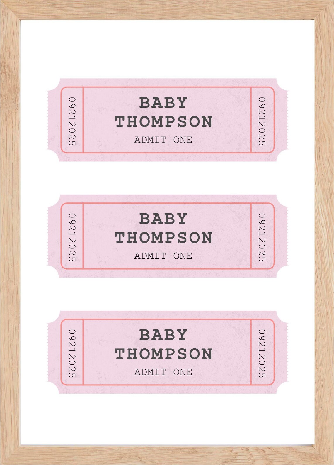 Baby Raffle Ticket Poster - Etsy