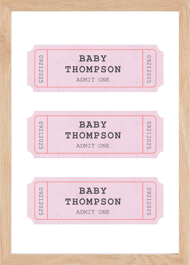 Baby Raffle Ticket Poster - Etsy