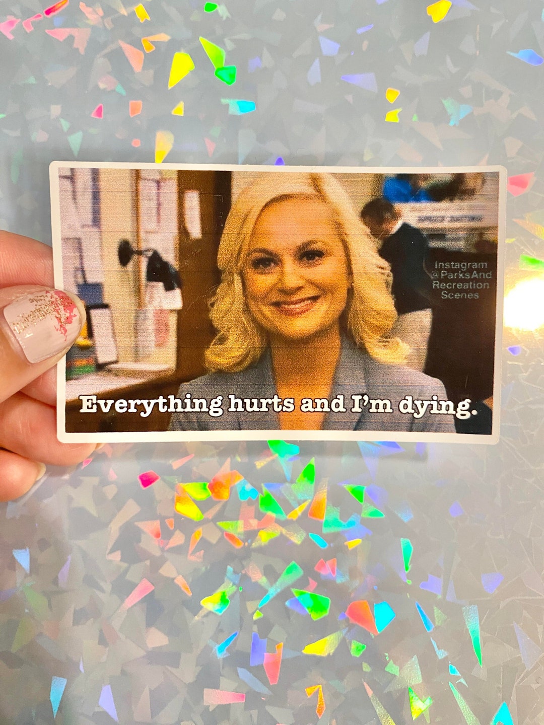 Parks and Rec Vinyl Sticker Leslie Knope Tiktok Meme Amy Poehler Funny ...