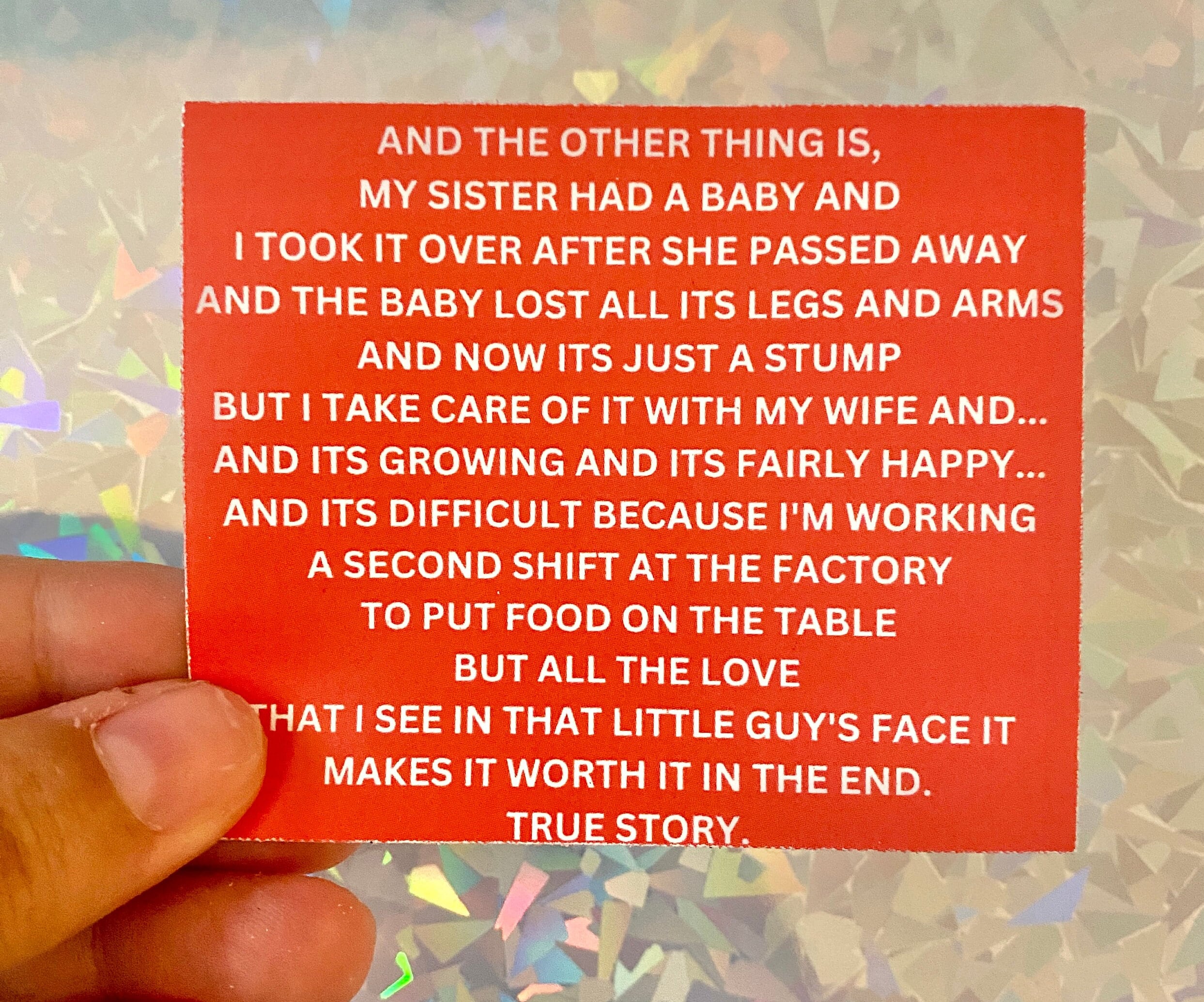 Shark Tale Vinyl Sticker Shrimp My Sister Had a Baby Quote Tiktok Trend ...