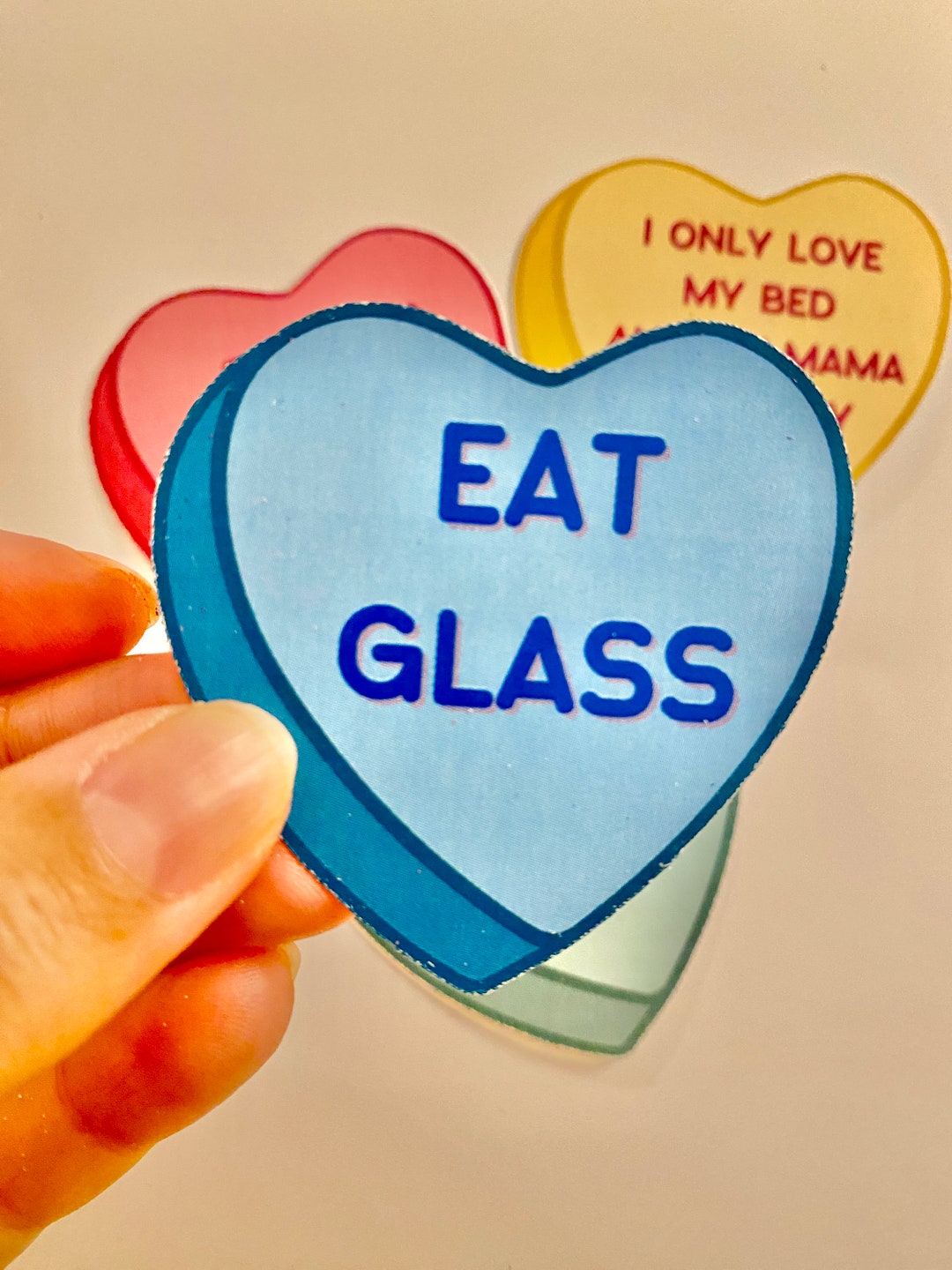 Eat Glass Sticker Schitts Creek Candy Heart Valentine Day Cute Funny ...