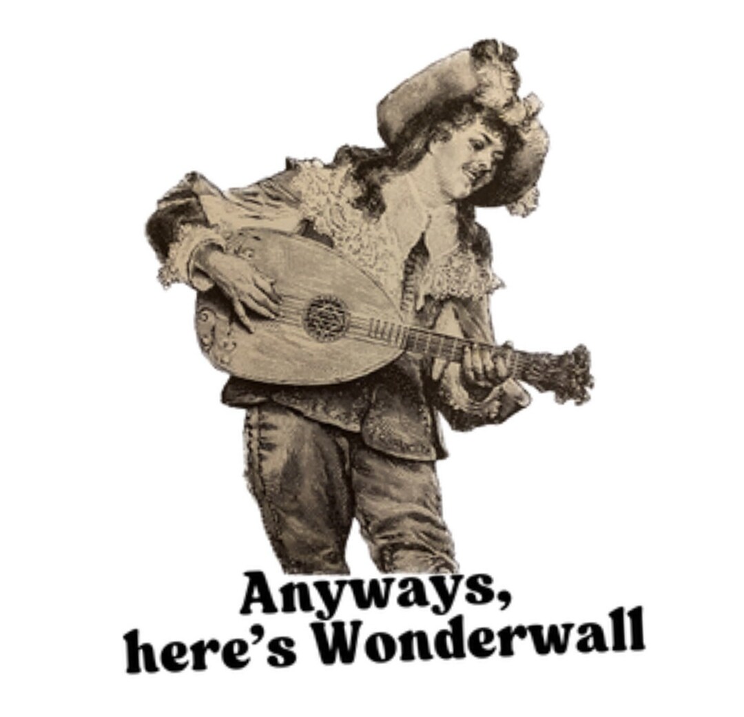 Anyways, Here's Wonderwall Vinyl Sticker Music Lover Musician Guitarist ...